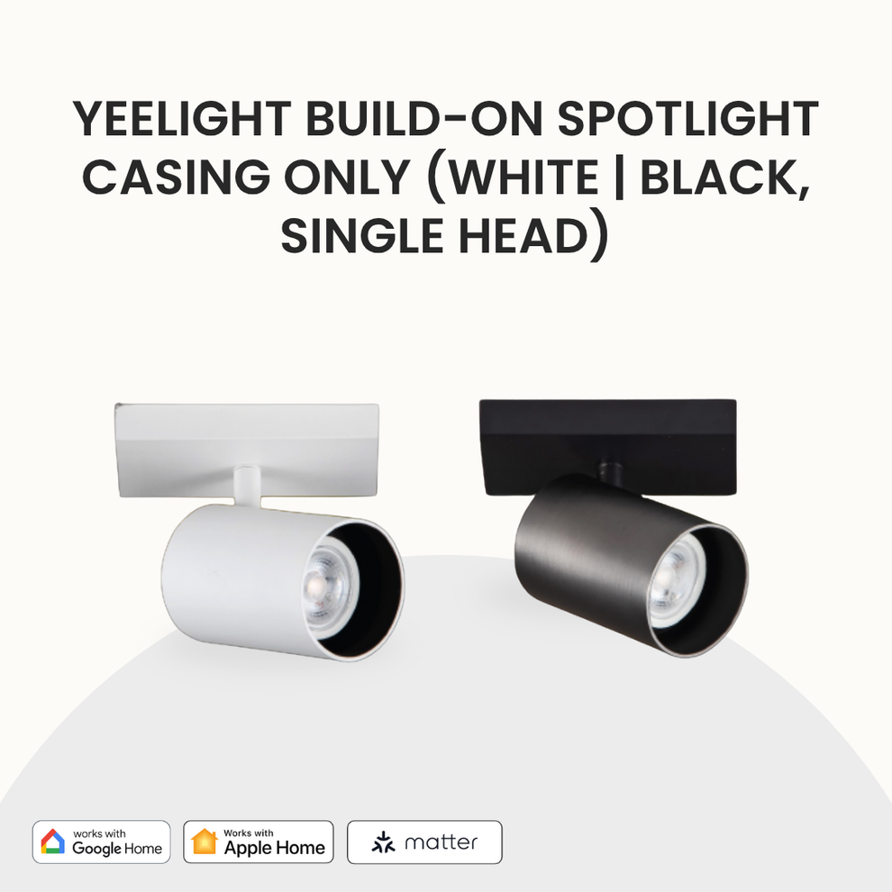 Single Head Yeelight Spotlight Casing - White or Black – Smart Living ...